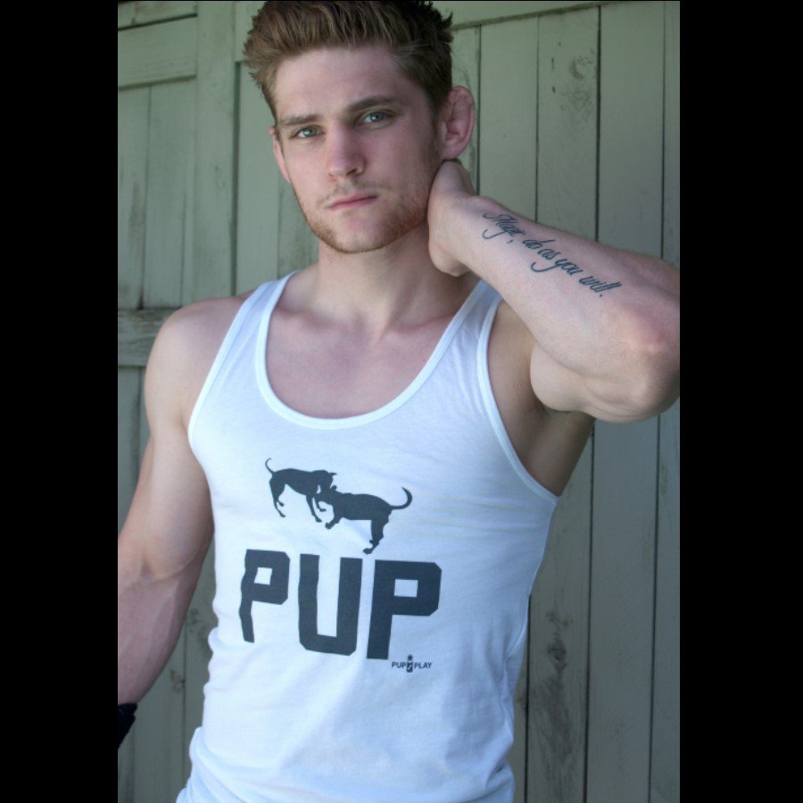 pup play white tank top – Leather64TEN
